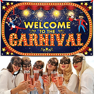 KatchOn, Welcome to The Carnival Banner - XtraLarge, 72x44 Inch, Carnival Decorations | Carnival Backdrop for Birthday Party | Carnival Theme Party Decorations for Event | Carnival Party Decorations