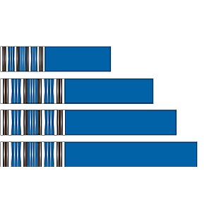 White Water Archery Laminated Blue Background Brown Stripe Traditional 18 Crest Arrow Wraps 15 pk Choose Length Width (7, 1.4)