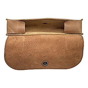 Hide & Drink, Pencil Case Handmade from Full Grain Leather - Stylish, Classic, Pen and Pencil Pouch, Organizer - Storage for Writing Utensils, Great for School, Work, Office - Single Malt Mahogany
