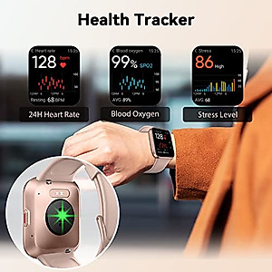 Smart Watch for Women (Answer/Make Call), Fitness Tracker with Heart Rate Blood Oxygen Sleep Monitor, 1.7" Touch Screen Smart Watch for Android iPhone iOS with Alexa Built-in, IP68 Waterproof