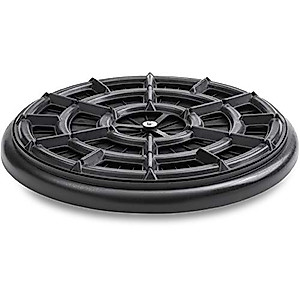 Bosmere S41610 Down Under Plant Turner, Heavy-Duty Rotating Plant Stand, Protects Decks, Wood Floors, Carpet, Tile, 250lbs Capacity, 16-Inch, Black