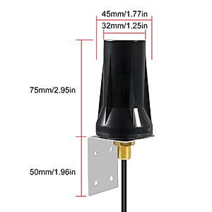 4G LTE Outdoor Wall Mount Waterproof Trail Camera Antenna SMA Male Wall Mount Antenna Compatible with Mobile Sprint 4G LTE Router Gateway Modem Cellular Hunting Camera Outdoor Mobile Security Camera