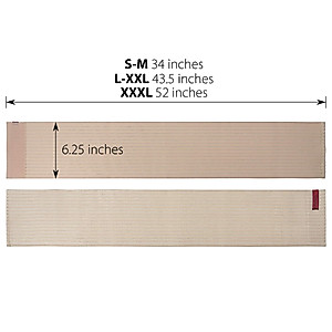 ORTONYX 6.25" Broken Rib Support Brace Unisex - Elastic Chest Wrap Comppression Support Belt - Rehabilitation of Cracked, Fractured, Dislocated Ribs Post-Surgery Aid S/M Beige / ACOX5226-BG-SM