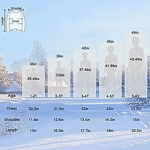 AMIYAN Toddler Boys Girls Down Jacket Hooded Thickened Warm Winter Snowsuit Coat Outerwear(Black, 2-3T)