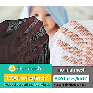 Stroller Mesh Shade Stroller Net Cover Baby Car Seat Carrier Shade-Ventilated and See Through Mesh