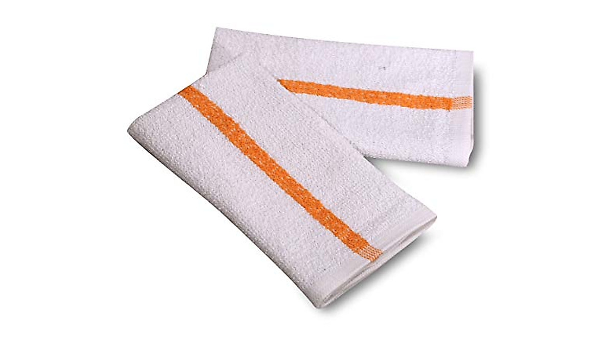 12 PC Cotton Blend White Restaurant & Kitchen Towels - Durable & Absorbent