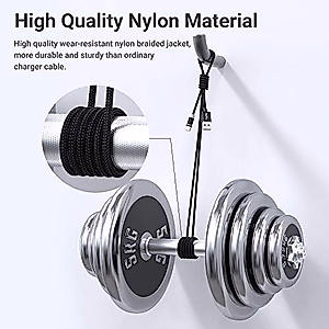 TOPK Magnetic Charging Cable, Magnetic Phone Charger [6-Pack,1ft/3ft/3ft/6ft/6ft/10ft],3-in-1 Magnetic USB-A to Micro USB,USB C Cable Compatible with Android Devices (Black)