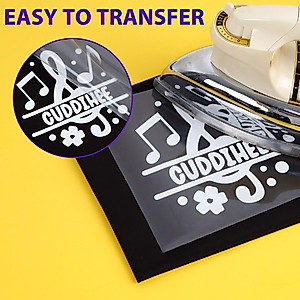 HTVVETUR White HTV Iron on Vinyl 12Inch by 35ft Heat Transfer Vinyl for T-Shirt HTV Rolls for All Cutter Machine - Easy to Cut & Weed (35ft, White)