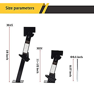 Pair of Trailer Stabilizer Jacks Telescoping RV Camper Accessories for Travel 450kg(1000 Lbs) Capacity Each, 11.5"-18"