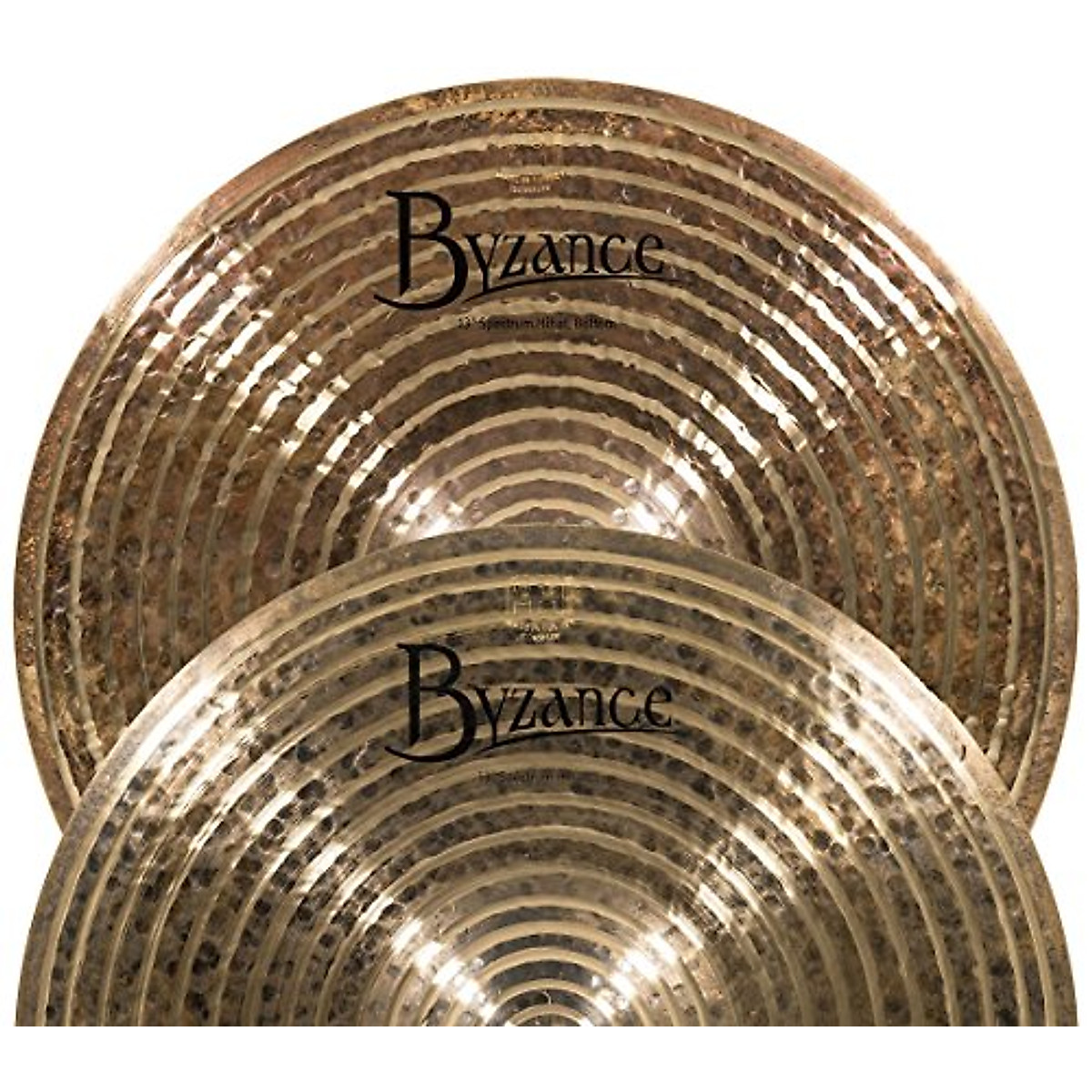 Meinl Cymbals Byzance 13" Dark Spectrum Hihats, Pair — Made in Turkey — Hand Hammered B20 Bronze, 2-Year Warranty, B13SH
