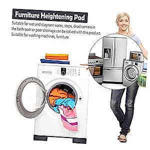 Angoily 2pcs Furniture Heightening Pads Floor Sofa Black Furniture Home Furniture Chair Foot Riser Pad Floor Drying Fan Washing Machine Foot Riser Pad Non-Skid Fridge Mats Fridge Foot Mats