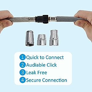 Hygie Rinse 88624000 Replacement Pull-out Faucet Hose Compatible with Hansgrohe Kitchen Faucets Standard Non-Select Single Hole, with 14.1oz/0.88lb Weight Ball, Kitchen Faucet Spray Hose 59 +10.5 Inch