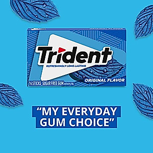 Trident Original Flavor Sugar Free Gum, 14 Pieces (Pack of 24) (336 Total Pieces)