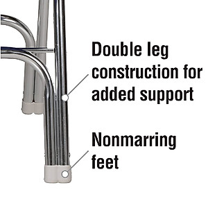 Seachoice High-Back Canvas Folding Chair, Blue w/Red Trim, Folds for Easy Storage