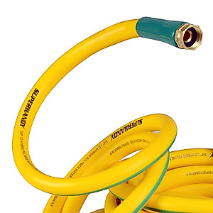 SuperHandy Garden Water Hose 5/8" Inch x 50' Foot Heavy Duty Premium Commercial Ultra Flex Hybrid Polymer Max Pressure 150 PSI/10 BAR with 3/4" GHT Fittings