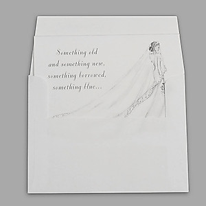 Old Sixpence Coin and Wedding Card for Bride, Something Old, Something New, Something Borrowed, Something Blue, and a Sixpence for Her Shoe. (1953)