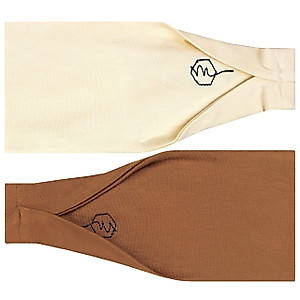 Maven Thread Cocoa, Workout Headbands for Women, Wide Headbands for Women, Sports Running Headband for Exercise, Gym hairband Athletic Workouts and Yoga 4" Thick Non Slip Sweatbands for Women 2Pack