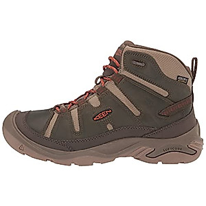 KEEN Men's Circadia Mid Height Comfortable Waterproof Hiking Boots, Dark Olive/Potters Clay, 13