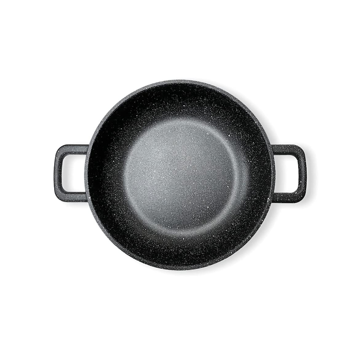 Olympia Hard Cook 11 Inch Die Cast Aluminum Deep Pan With 2 Side Handles and Glass Lid