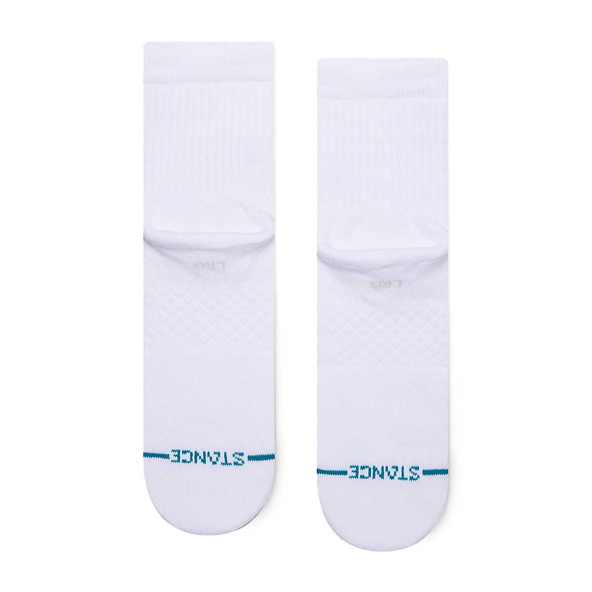 Stance mens Quarter Logoman St Qtr Socks, White, Small-Medium US