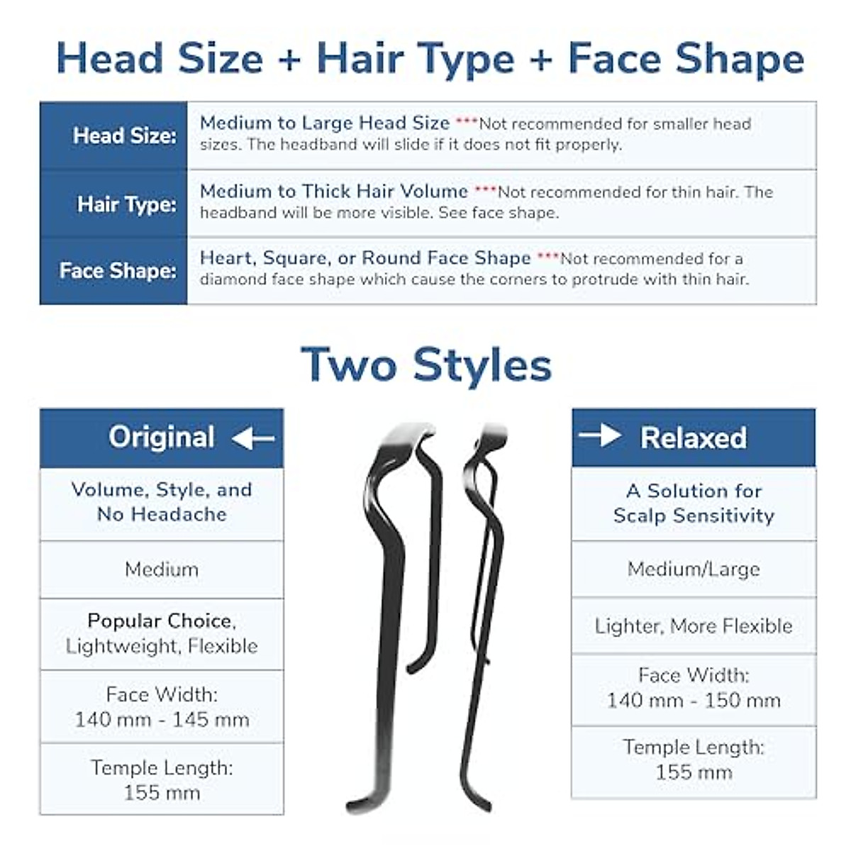 Zazzy Bandz Sunglasses Headband (Made in USA): Curly Thick Hair Headband - Medium & Large Size Glasses Headbands - The Viral Headband (Combo: Original + Relaxed, Espresso)