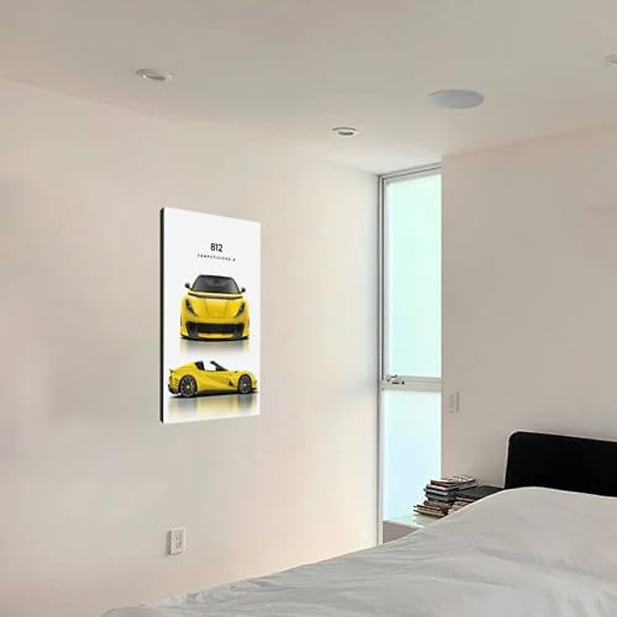 Car Poster Ferrari F40 Supercar Posters Racing Car Canvas Wall Art For Boy's Bedroom SuperCar Wall Decor Frame-style 24x36inch(60x90cm)