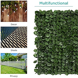 Best Choice Products Outdoor Garden 94x39-inch Artificial Faux Ivy Hedge Leaf and Vine Privacy Fence Wall Screen - Green