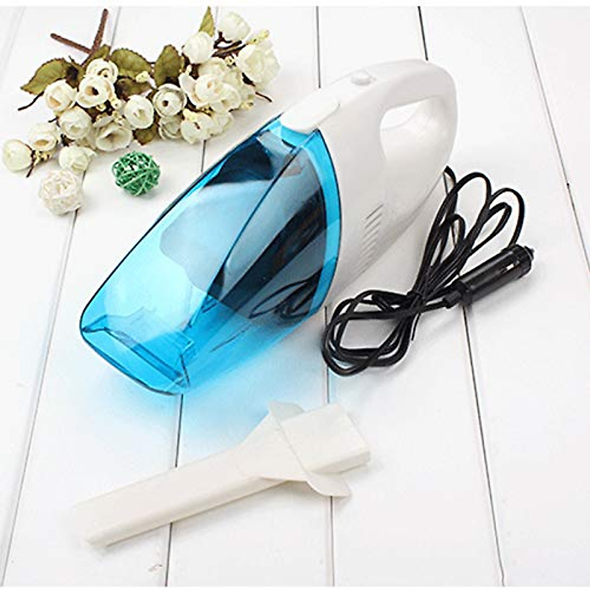 xinyijiayi Car Vacuum Cleaner, Mini Portable Wet and Dry Car Mini Portable Car Cleaner, Transparent