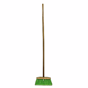 BLYSK Indoor/Outdoor Heavy Duty Wooden Broom Brush, Sweeper, Head Replacement Soft bristles, Great use for Home, Kitchen, Room, Office, Patio, Deck Floor (Broom Head with a Handle)