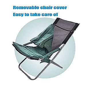 GFHLP Outdoor Leisure Thickened Break Folding Lounge Chair Removable Chair Cover Home Chair Convenient Folding Storage