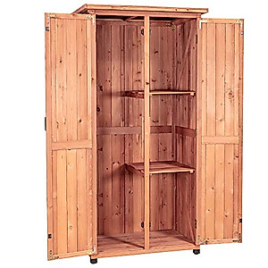 Leisure Season VSS3005-W Vertical Storage-Sheds, Medium Brown