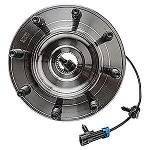 Detroit Axle - Front Wheel Bearing Hubs for Silverado Sierra 2500 3500 HD, Chevy GMC Suburban Yukon XL 2500 Hummer H2, Wheel Bearing and Hubs Assembly Set, Pair Hubs Replacement