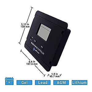 AIMS Power Flush Mount 30 Amp Solar Charge Controller 12/24V PWM