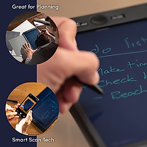 Boogie Board Blackboard Authentic Reusable Notebook with Letter-Size Writing Tablet with Stylus, Instant Erase and Templates (8.5”x11”)
