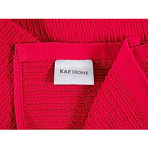 KAF Home Holiday Mixed Flat and Terry Printed Dish Towel Set of 3, 100-Percent Cotton, 18 x 28-inch (Stockings)