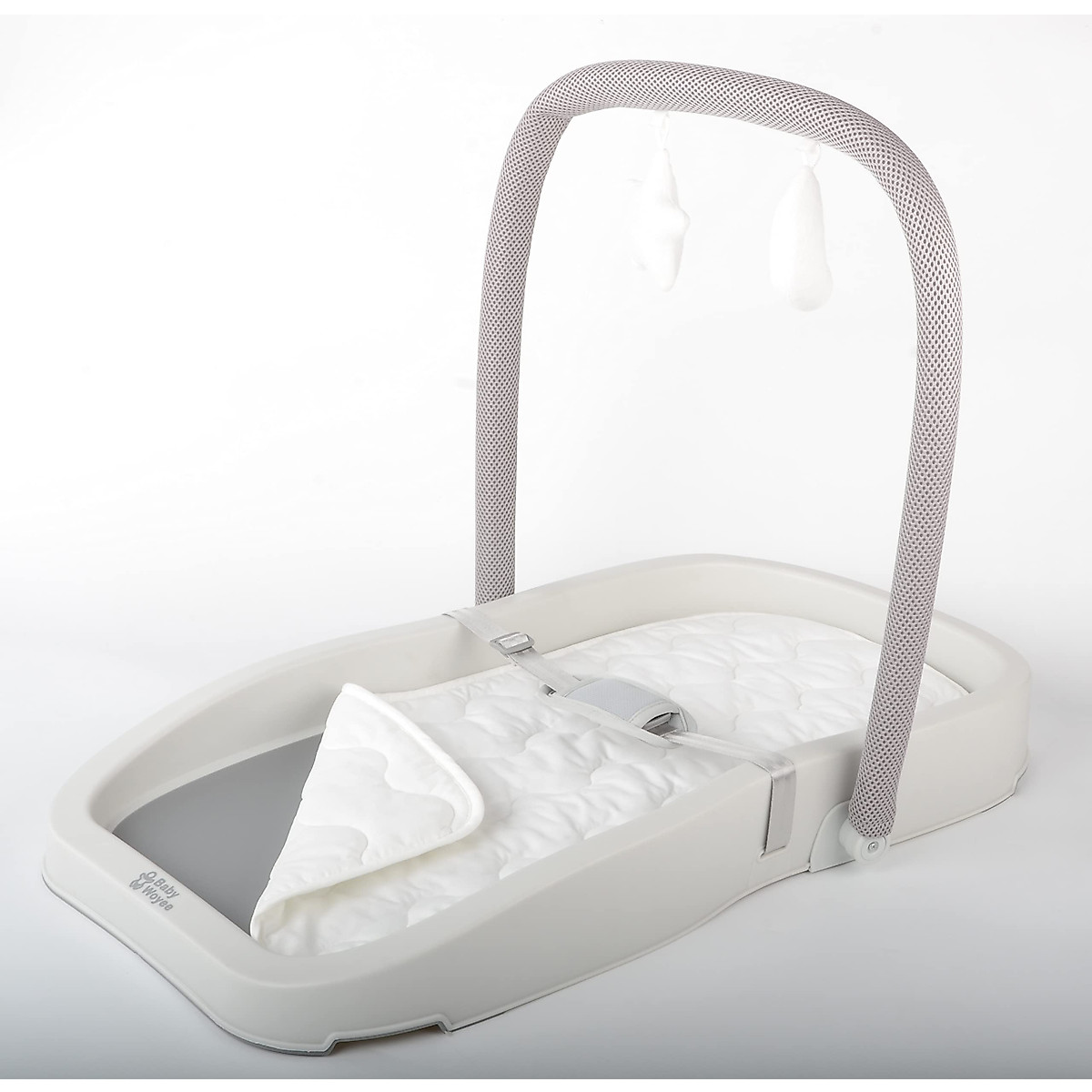 Baby Woyee Duraking Pro 4 in 1 Baby Changing pad Washable Portable Diaper Toy bar Changing Tray Non-Slip no Stain Waterproof Changing Table (Gray)