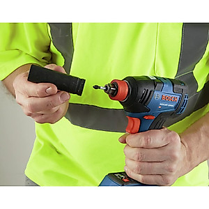 BOSCH GDX18V-1800CB15 Freak 18V EC Brushless Connected-Ready 1/4 In. and 1/2 In. Two-In-One Bit/Socket Impact Driver Kit (Renewed)