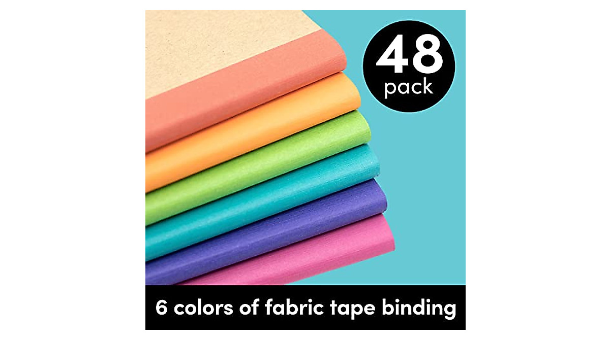PAPERAGE 48-Pack Composition Notebooks - Compact, Colorful & Durable