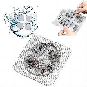 5 PCS Pack Disposable Shower Drain Cover Hair Catcher Shower Drain Mesh Stickers for Bathroom Washbasin Bathtub Kitchen Sink for Human and pet Hair