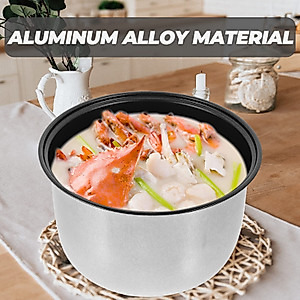 Angoily Rice Cooker Small Rice Container 1 Set Rice Cooker Inner Pot Pressure Cooker Replacement Liner Non-sticks Baking Pot Mixing Bowl for Kitchen Restaurant 2L Rice Cooker Small Rice Container