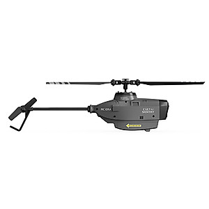 Minden RC Plane Model, C127AI 2.4G 4CH Remote Control Airplane, Single-Rotor Brushless Without Aileron, (RTF Version/Black)