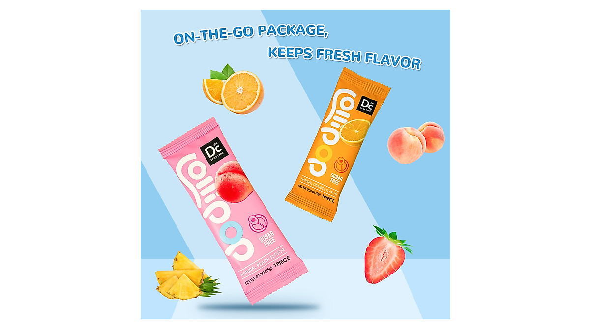 DC24 DAILY CARE Sugar Free Lollipops with Vitamin C for Kids