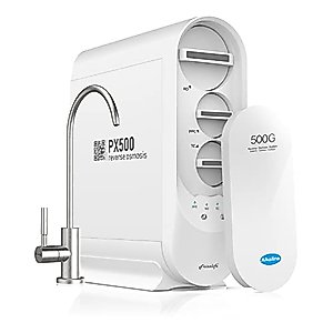 Frizzlife PX500-A Under Sink Tankless Reverse Osmosis Water Filtration System, 500 Gallons Per Day, Remineralizes Water, Easy DIY Installation, Low Maintenance