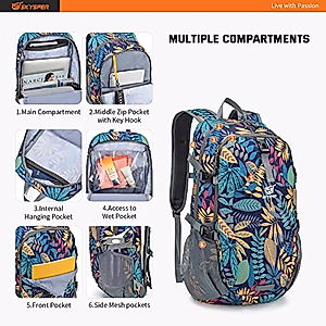 SKYSPER 40L Packable Hiking Backpack - Lightweight Foldable Backpack Travel Daypack for Women Men Outdoor Walking Bag