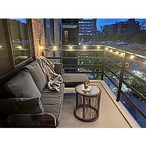 Green4ever Patio Furniture Set, Outdoor Sectional Furniture Sets with Woven Rope Accents and 4-Inch Cushions, L-Shaped Patio Conversation Sets with Detachable Lounger and Side Table