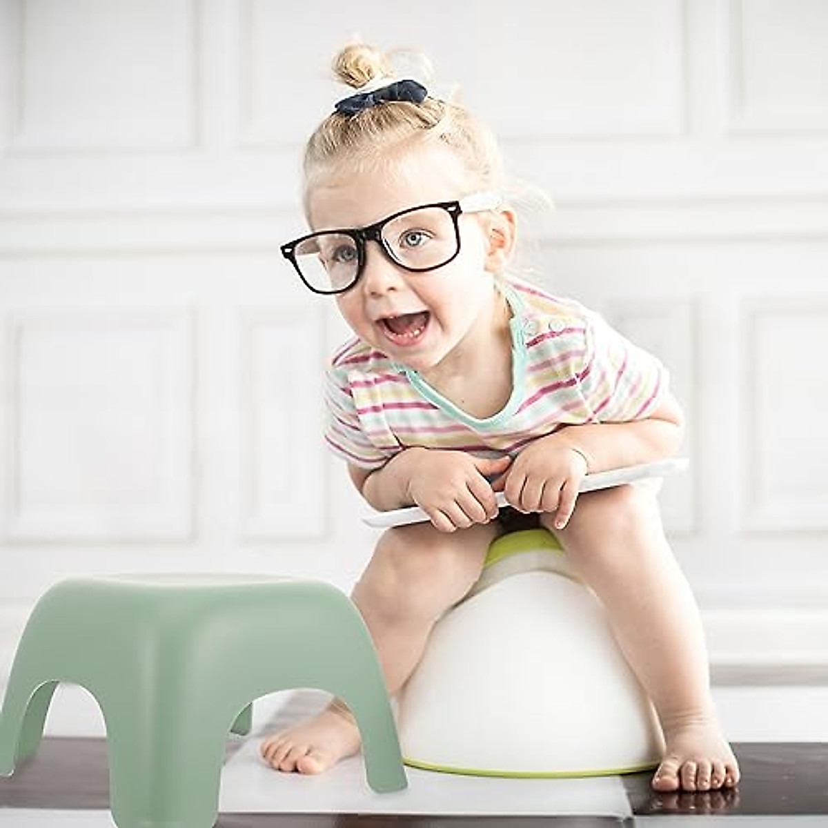 GLSTOY Bathroom Stool Pp Stepping Stool Light Green Short Stool Kid Stool