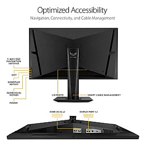 ASUS VG27AQ TUF Gaming 27" 2K HDR Gaming Monitor, WQHD (2560 x 1440), 165Hz (Supports 144Hz) (Renewed)