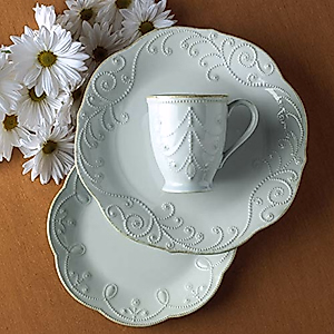 Lenox French Perle 4-Piece Place Setting, Ice Blue,12 oz