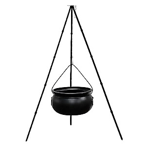 Witches Cauldron Large Witches Cauldron on Tripod with Lights Halloween Decorations Black Witch Decor for Outedoor Halloween Yard Decorations Home Decor
