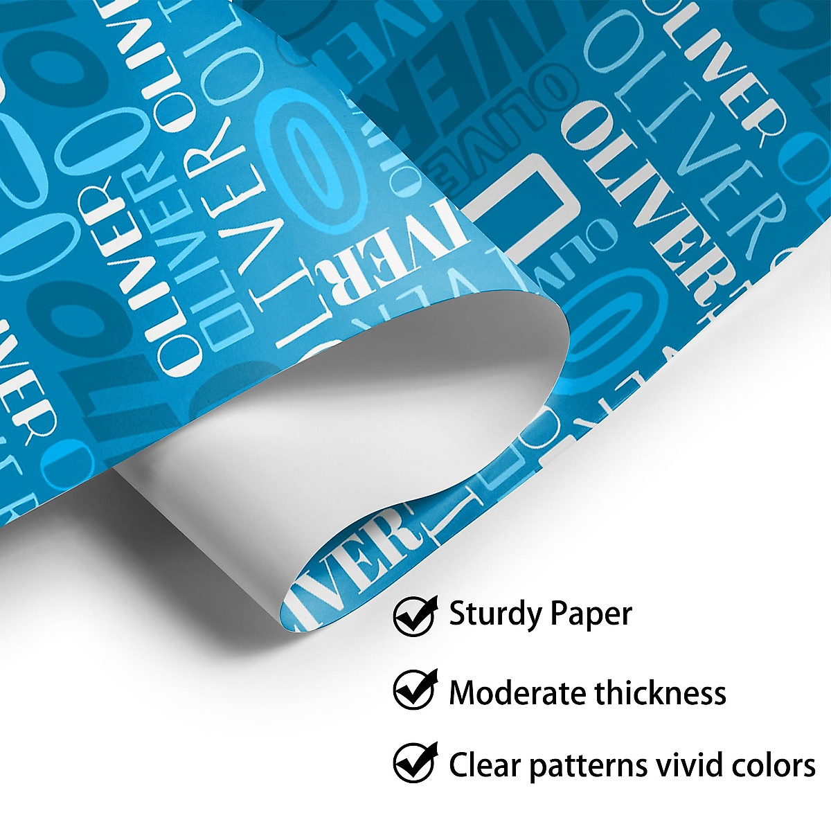 YESCUSTOM Personalized Name Wrapping Paper, 58"x23" Custom Christmas Wrapping Paper Rolls with Name, Christmas Gift Wrap for Him Her Boys Girls Mom Dad